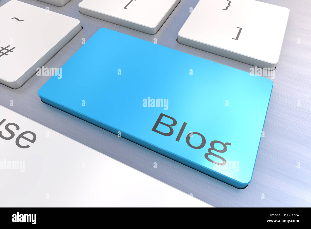 A Colourful 3d Rendered Illustration showing Blog on a Computer ...