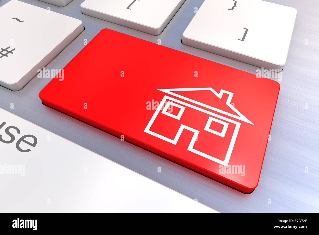 A Colourful 3d Rendered Illustration showing a Home Concept on a ...