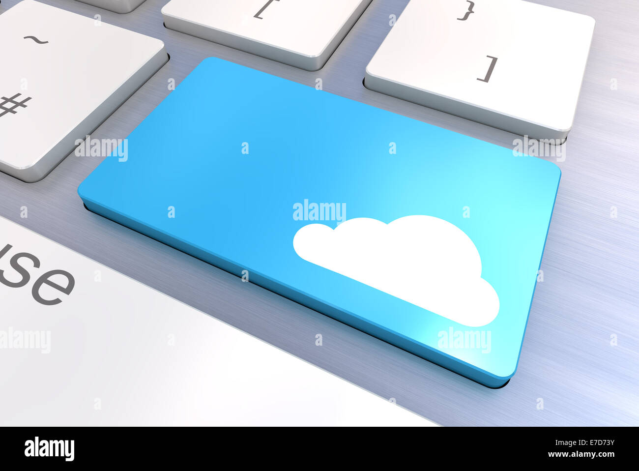 A Colourful 3d Rendered Illustration showing a Cloud Concept on a ...