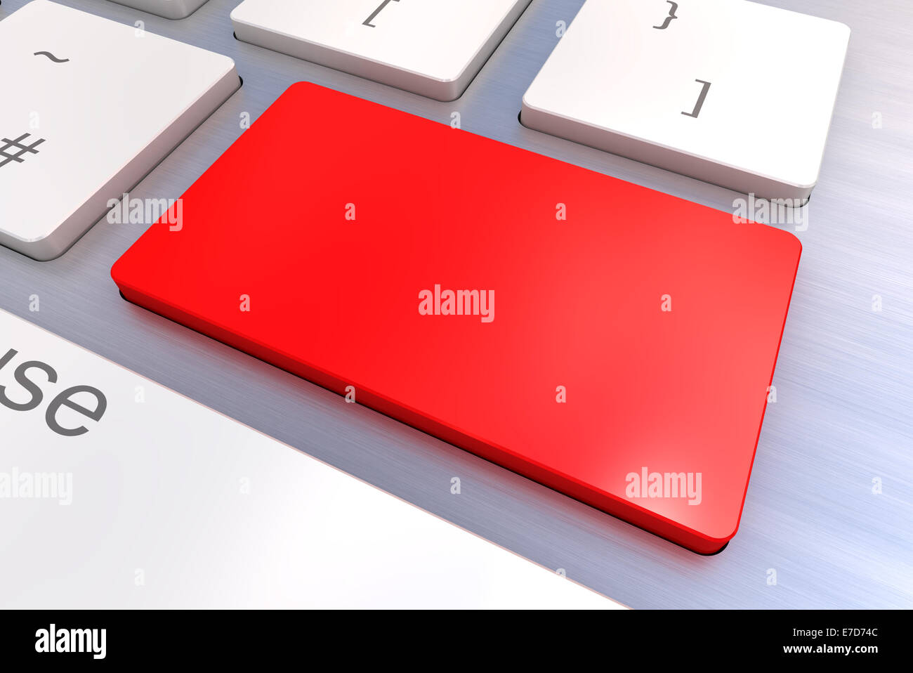 A Colourful 3d Rendered Illustration showing a Blank Red Keyboard ...