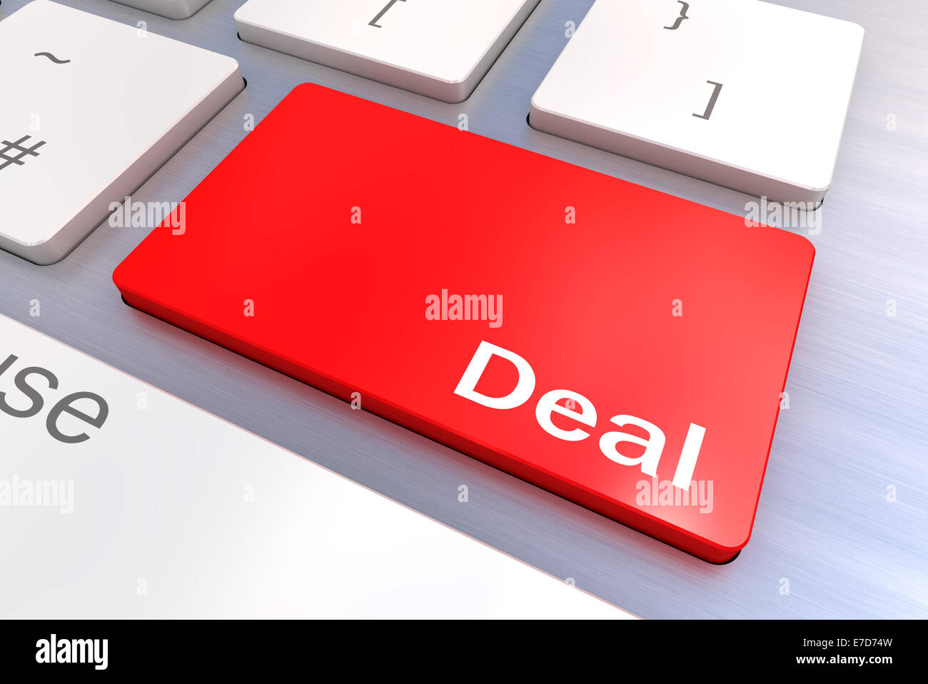 A Colourful 3d Rendered Illustration showing a Deal Concept Keyboard ...