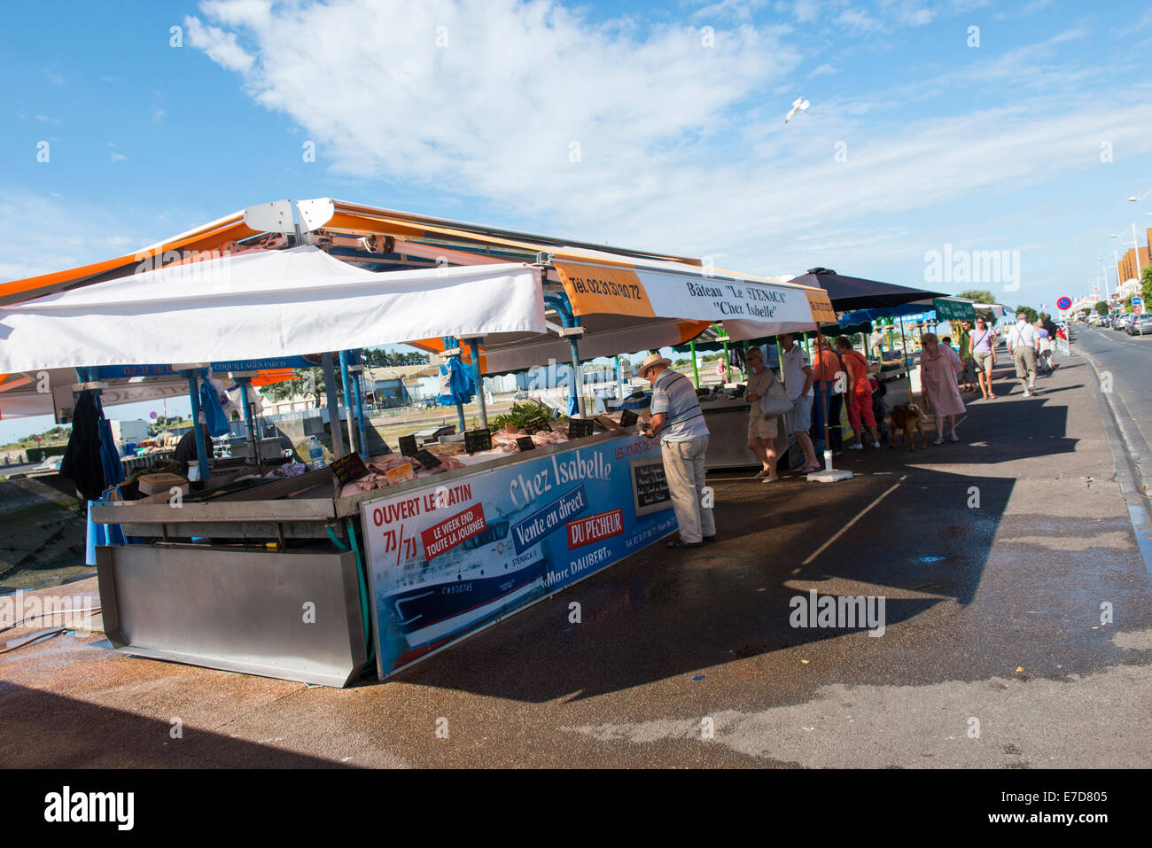Fish Market at Courseulles sur Mer in Normandy, France EU Stock Photo ...