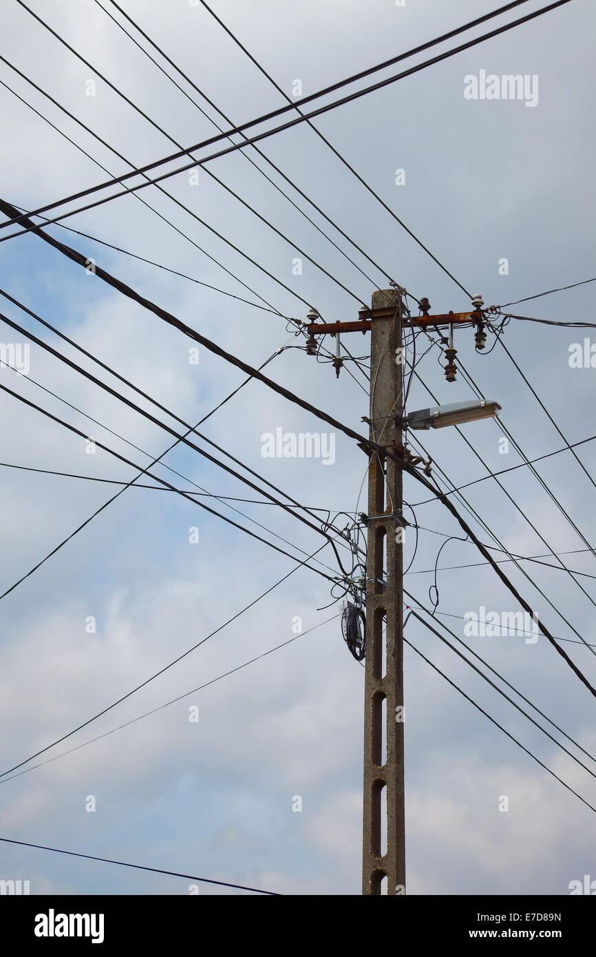 Electric pole concrete hi-res stock photography and images - Alamy