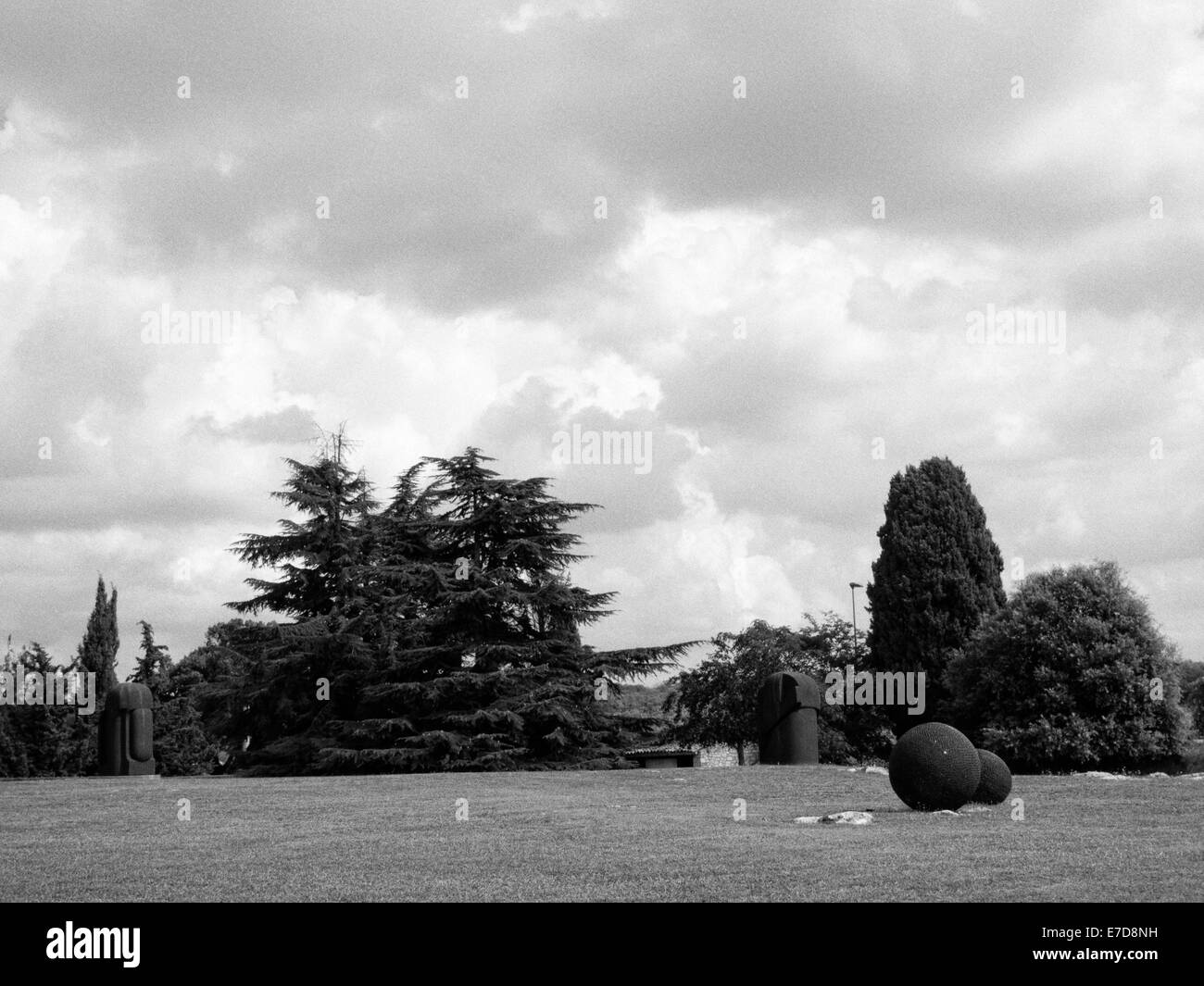 Dusan Dzamonja sculptures in Sculpture park Vrsar, Vrsar, Croatia Stock ...