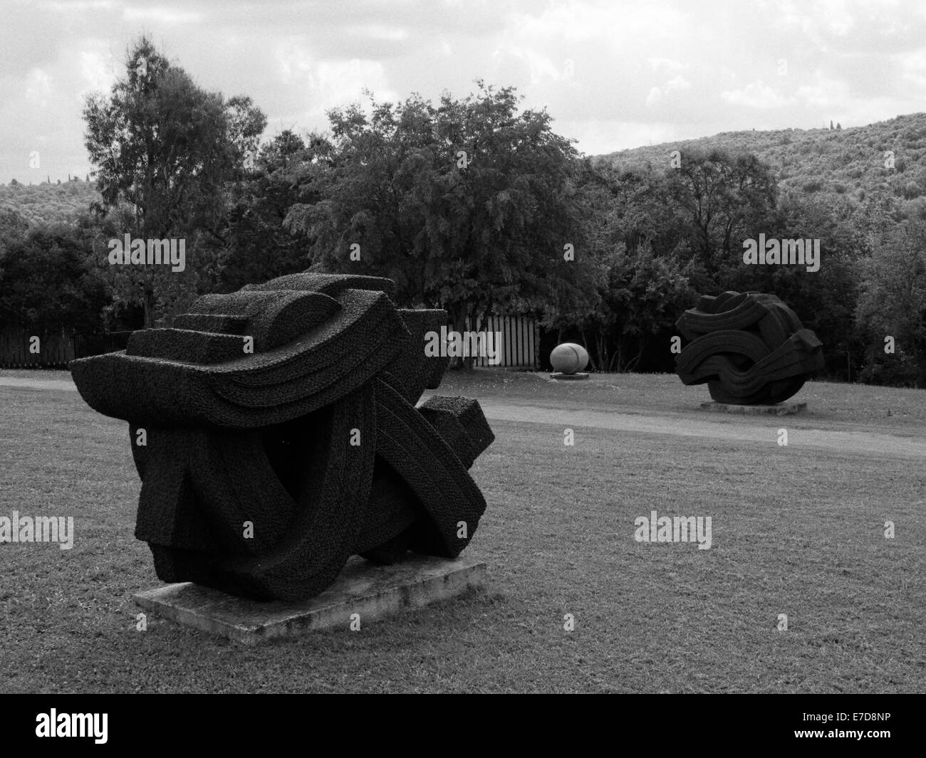Dusan Dzamonja sculptures in Sculpture park Vrsar, Vrsar, Croatia Stock ...