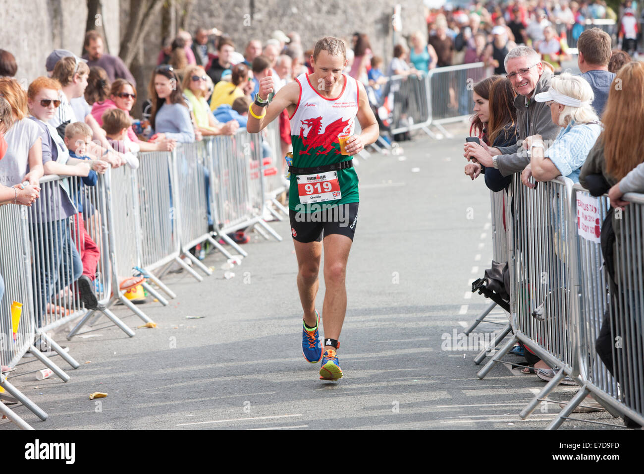 Tenby, Pembrokeshire, Wales, UK. 14th Sep, 2014. Running section of ...
