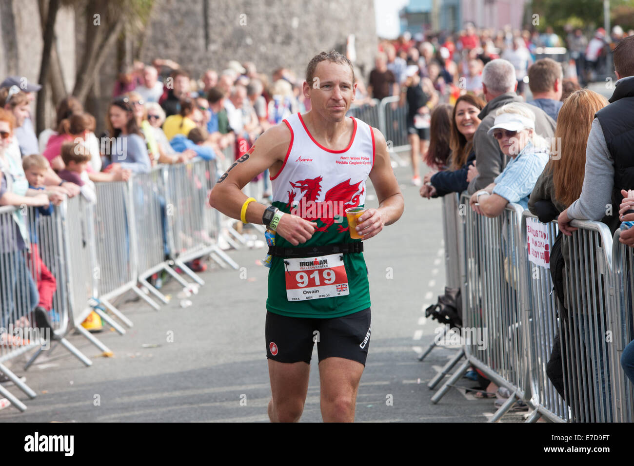 Tenby, Pembrokeshire, Wales, UK. 14th Sep, 2014. Running section of ...