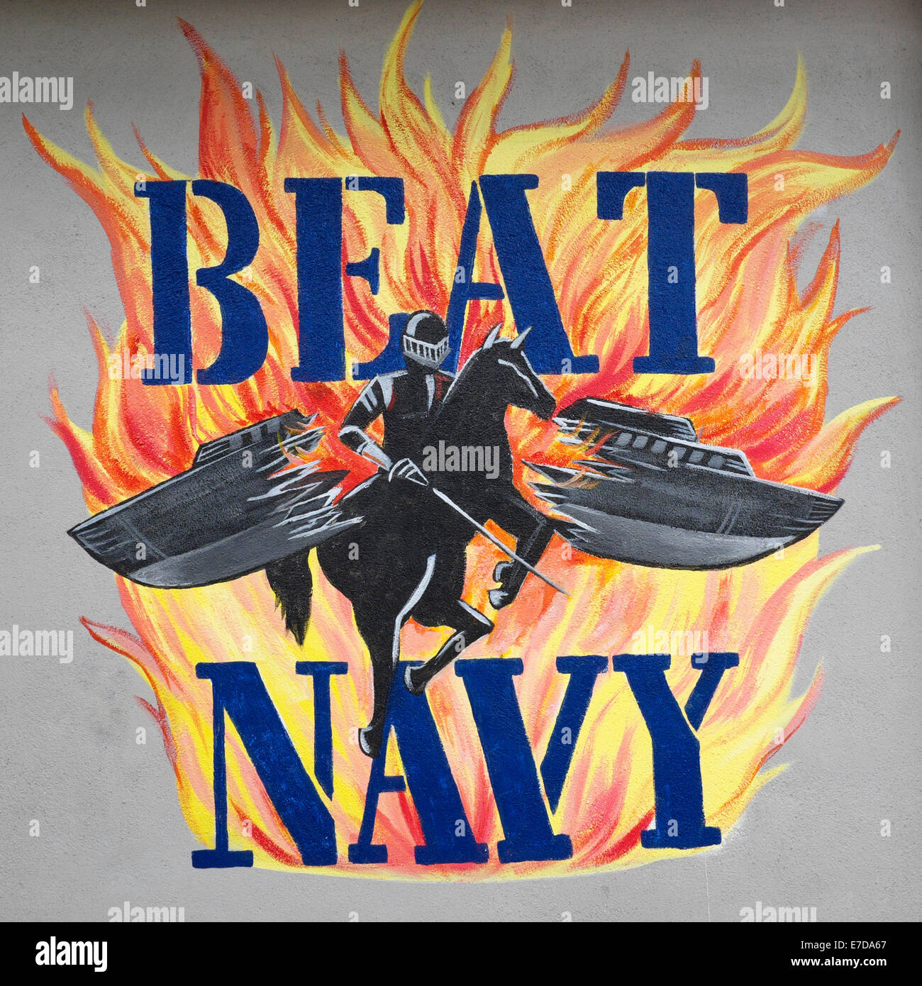 Beat Navy - Army Black Knight smashing a Navy Ship - Army Navy football ...