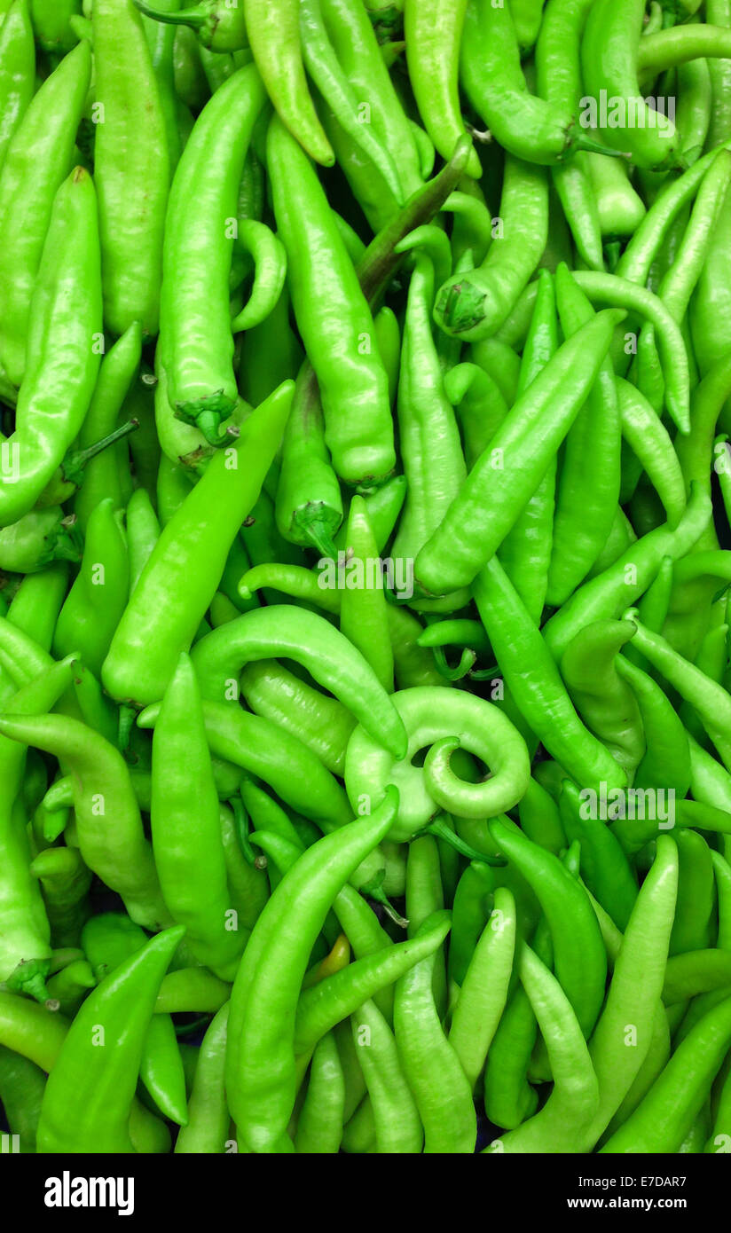 Green peppers background Stock Photo - Alamy