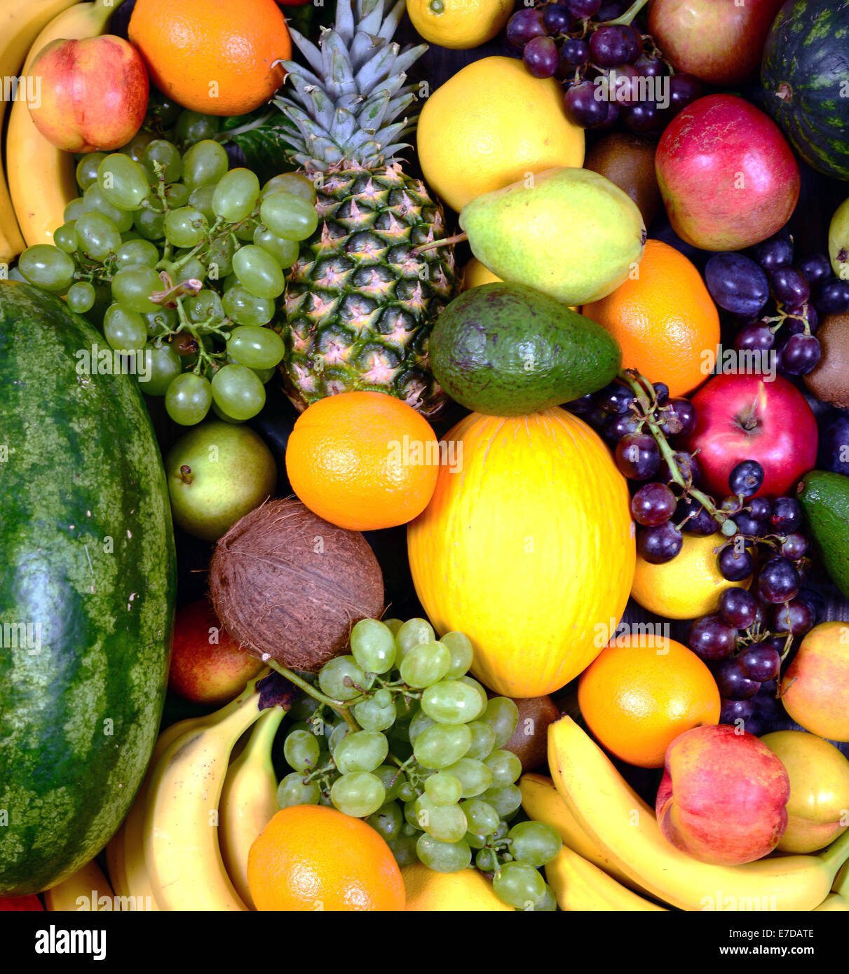 Huge group of fresh fruit - High quality studi shot Stock Photo - Alamy
