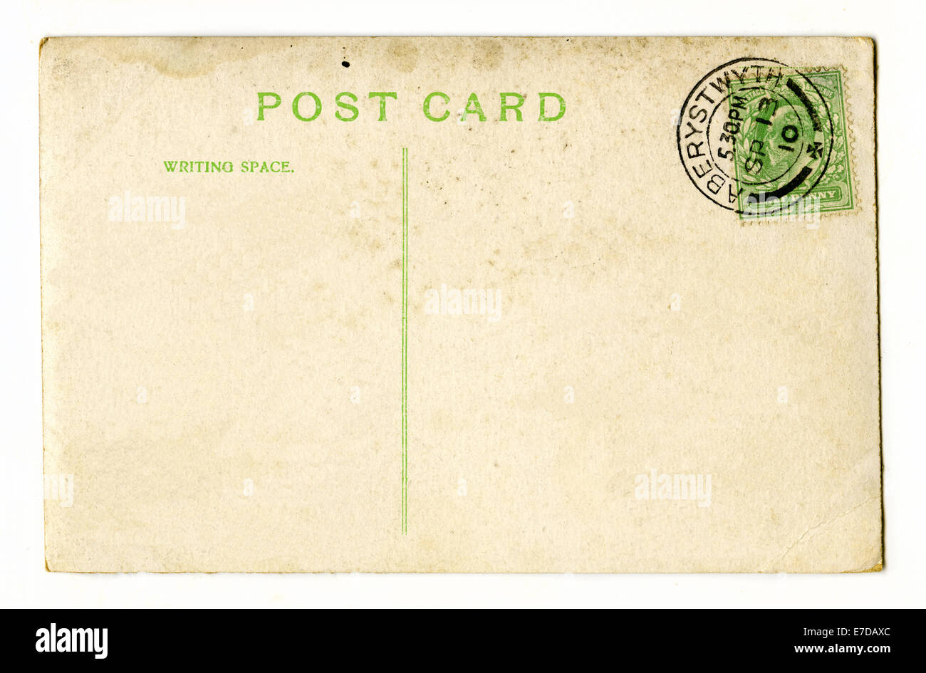 A vintage postcard over a plain white background Stock Photo - Alamy
