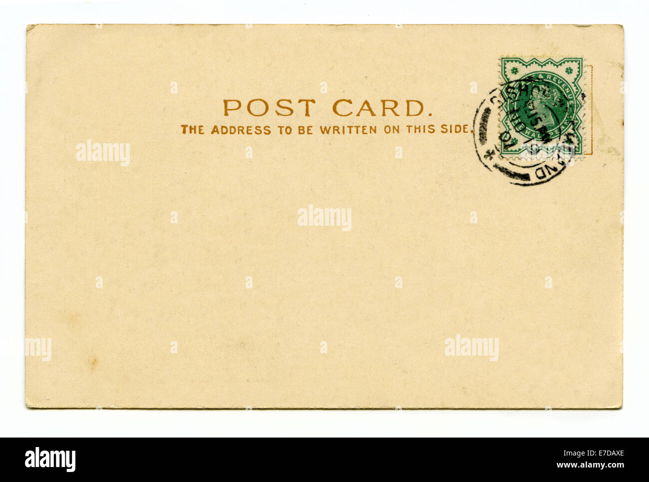 A vintage postcard over a plain white background Stock Photo - Alamy