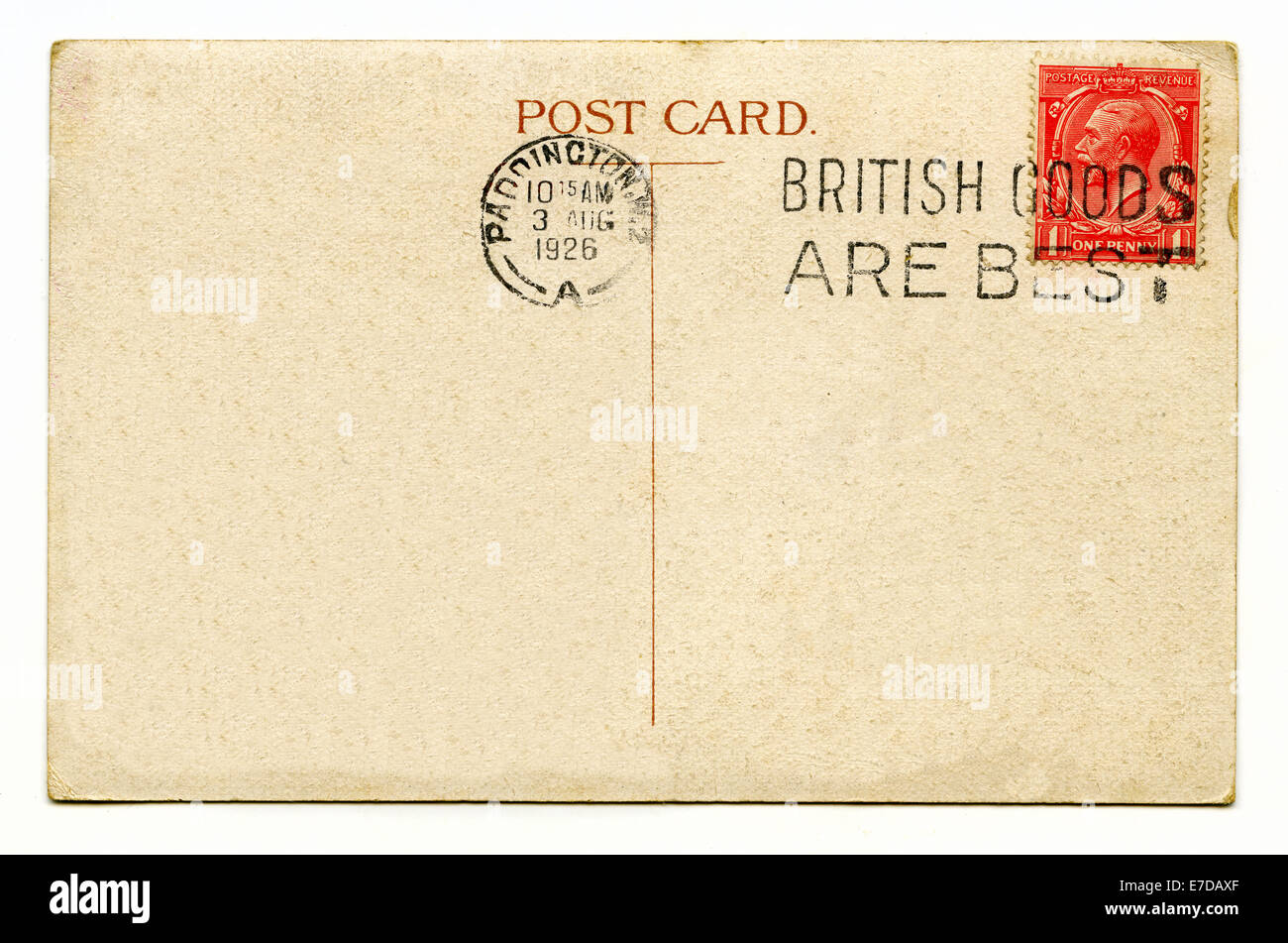 A vintage postcard over a plain white background Stock Photo - Alamy