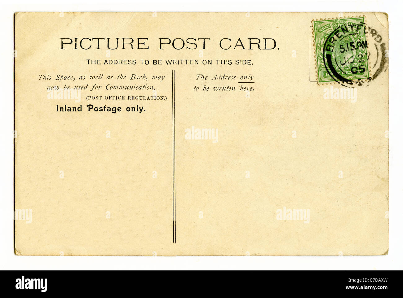 A vintage postcard over a plain white background Stock Photo - Alamy