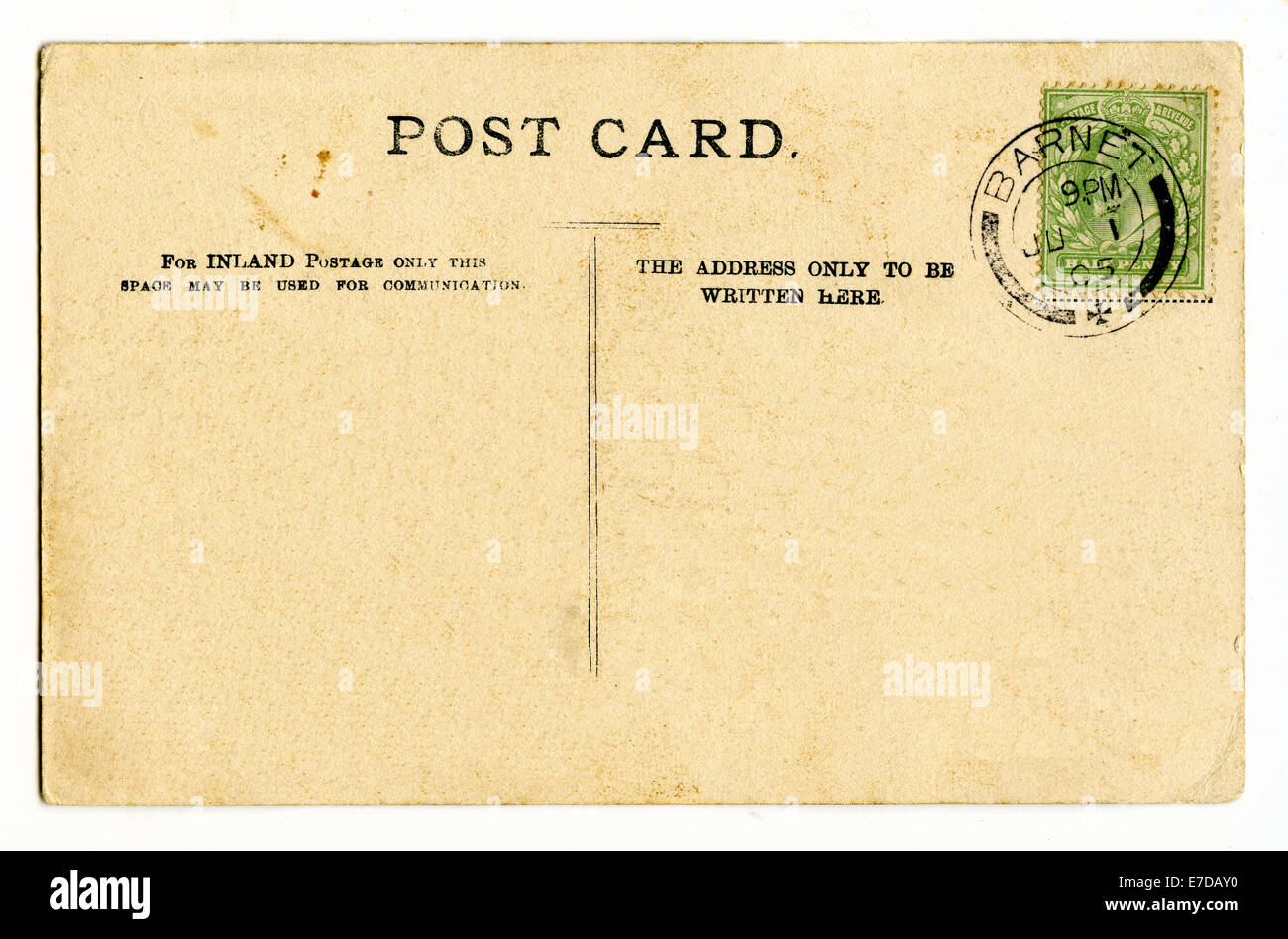 A vintage postcard over a plain white background Stock Photo - Alamy