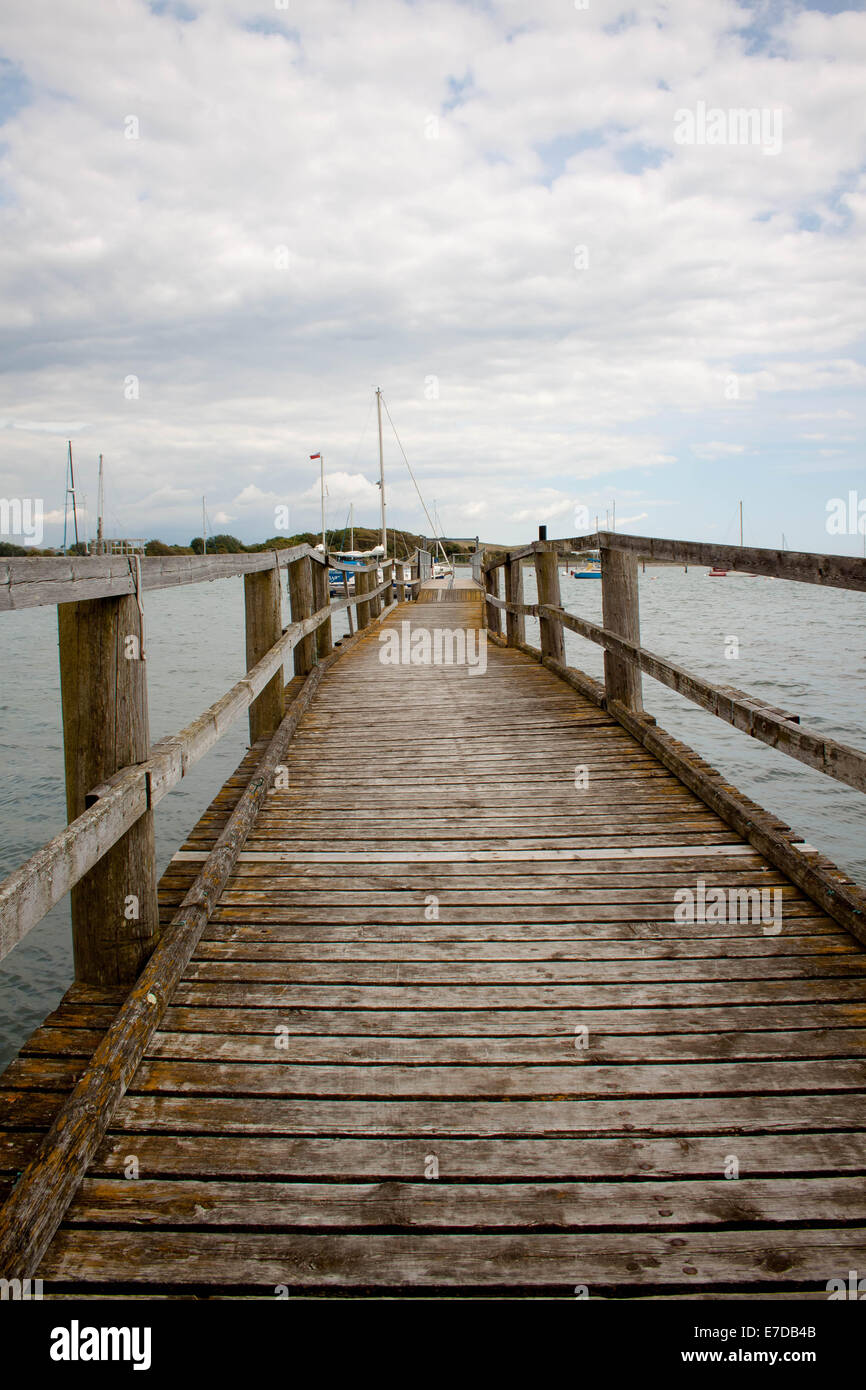 Old wooden pier at Portchester, Hampshire, England Stock Photo - Alamy