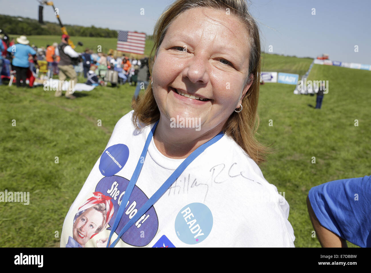 Indianola, IOWA, USA. 14th Sep, 2014. KIM KUBIK, of St. Marys, Iowa ...