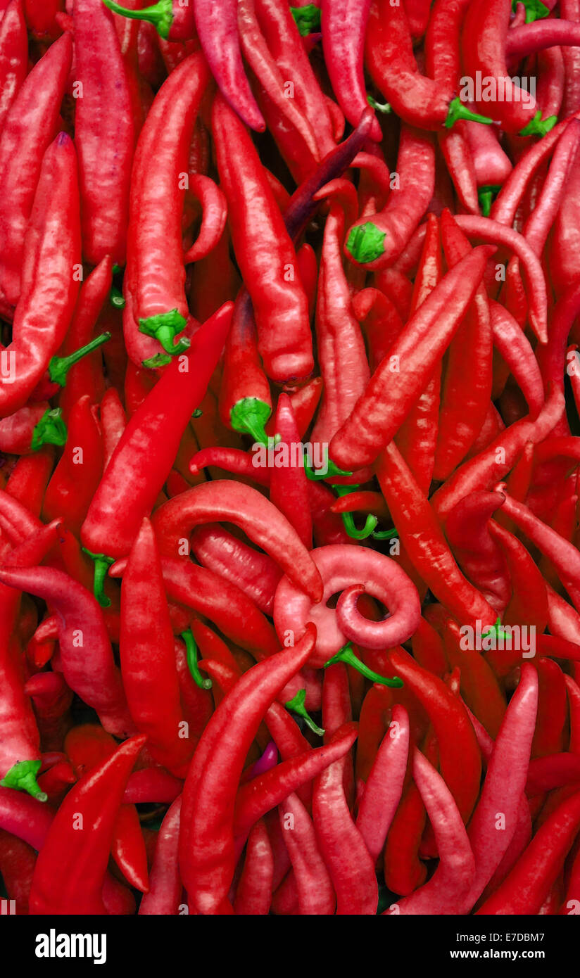 Red peppers background Stock Photo - Alamy