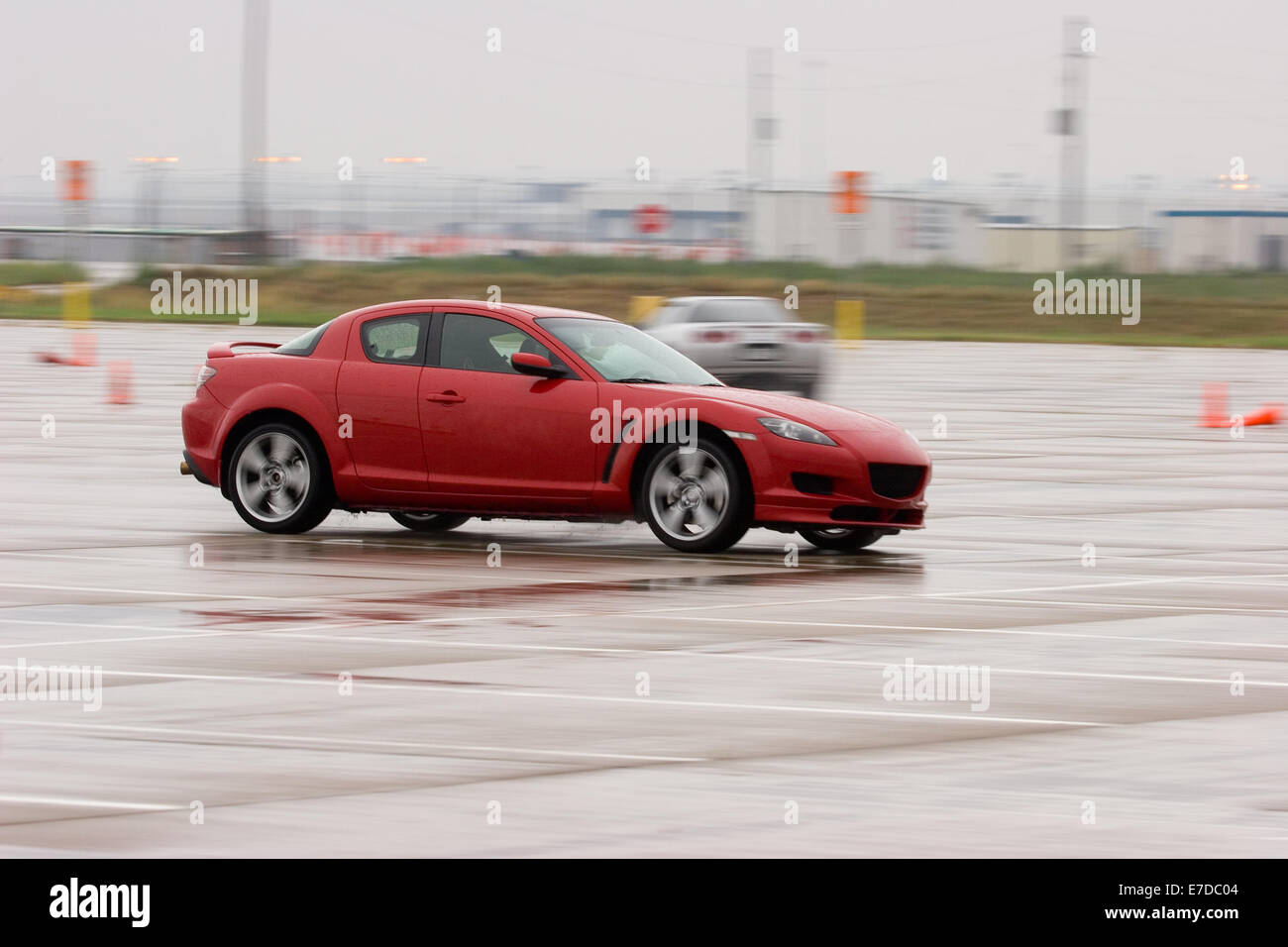Two race cars in an autocross race at a regional Sports Car Club of ...
