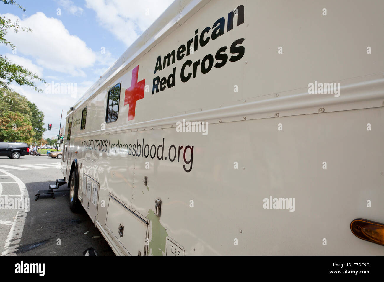 Red Cross Mobile Blood Bus - Washington, DC USA Stock Photo - Alamy