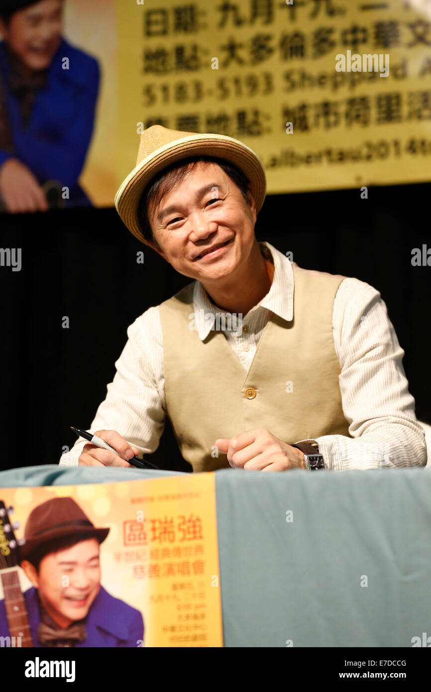 Toronto, Canada. 14th September 2014. Hong Kong singer Albert Au pre ...