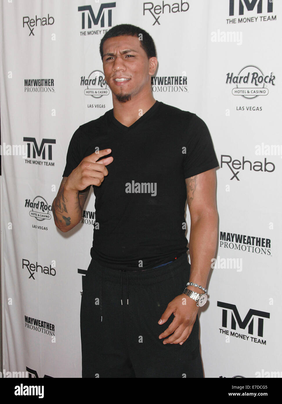 Las Vegas, Nevada, USA. 14th Sep, 2014. Boxer Luis Arias attends the ...