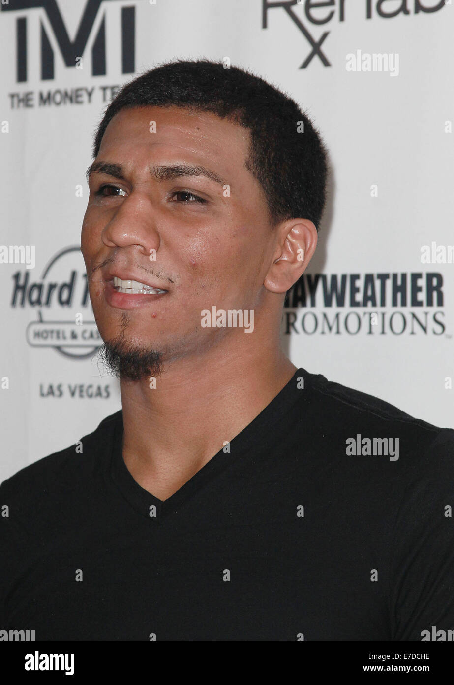 Las Vegas, Nevada, USA. 14th Sep, 2014. Boxer Luis Arias attends the ...