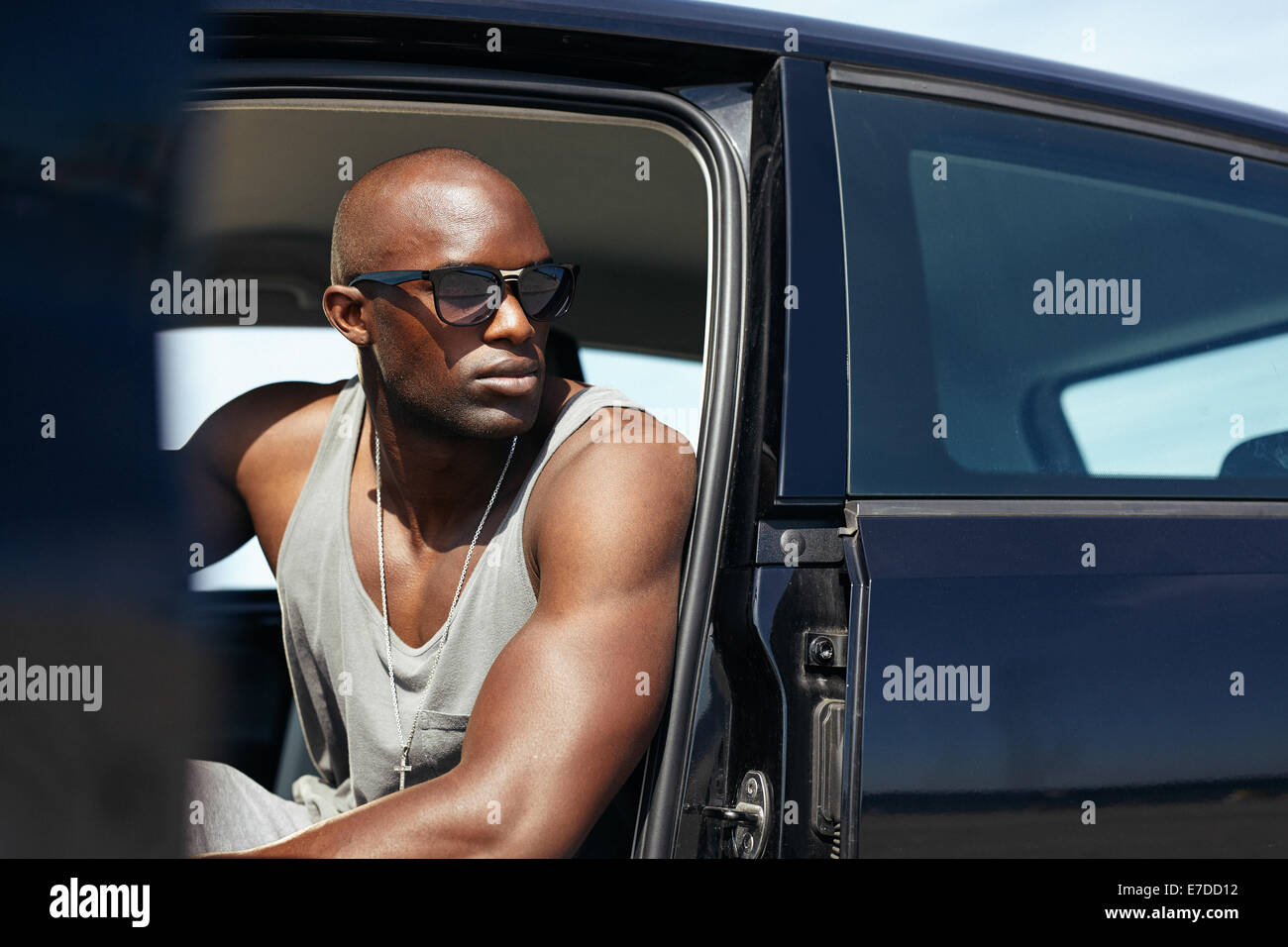 African american man car hi-res stock photography and images - Alamy