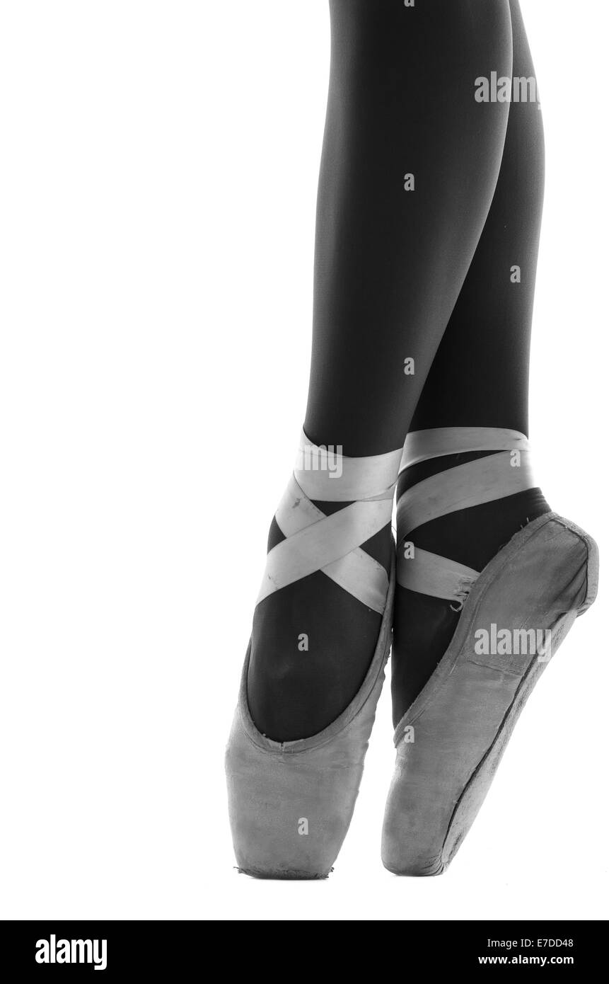 White ballet pointe shoes Cut Out Stock Images & Pictures - Alamy