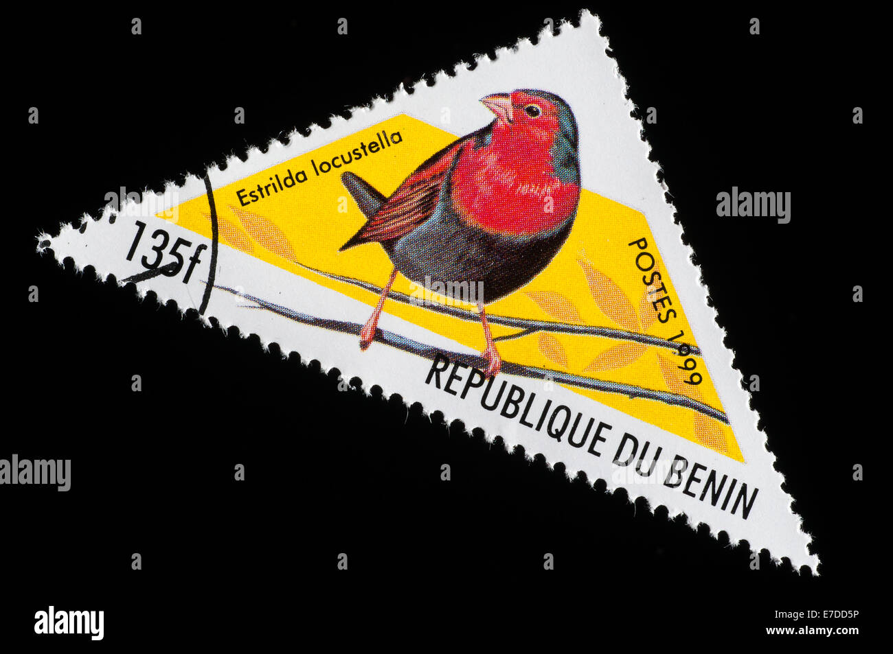 Triangular Postage stamp from Benin Stock Photo - Alamy