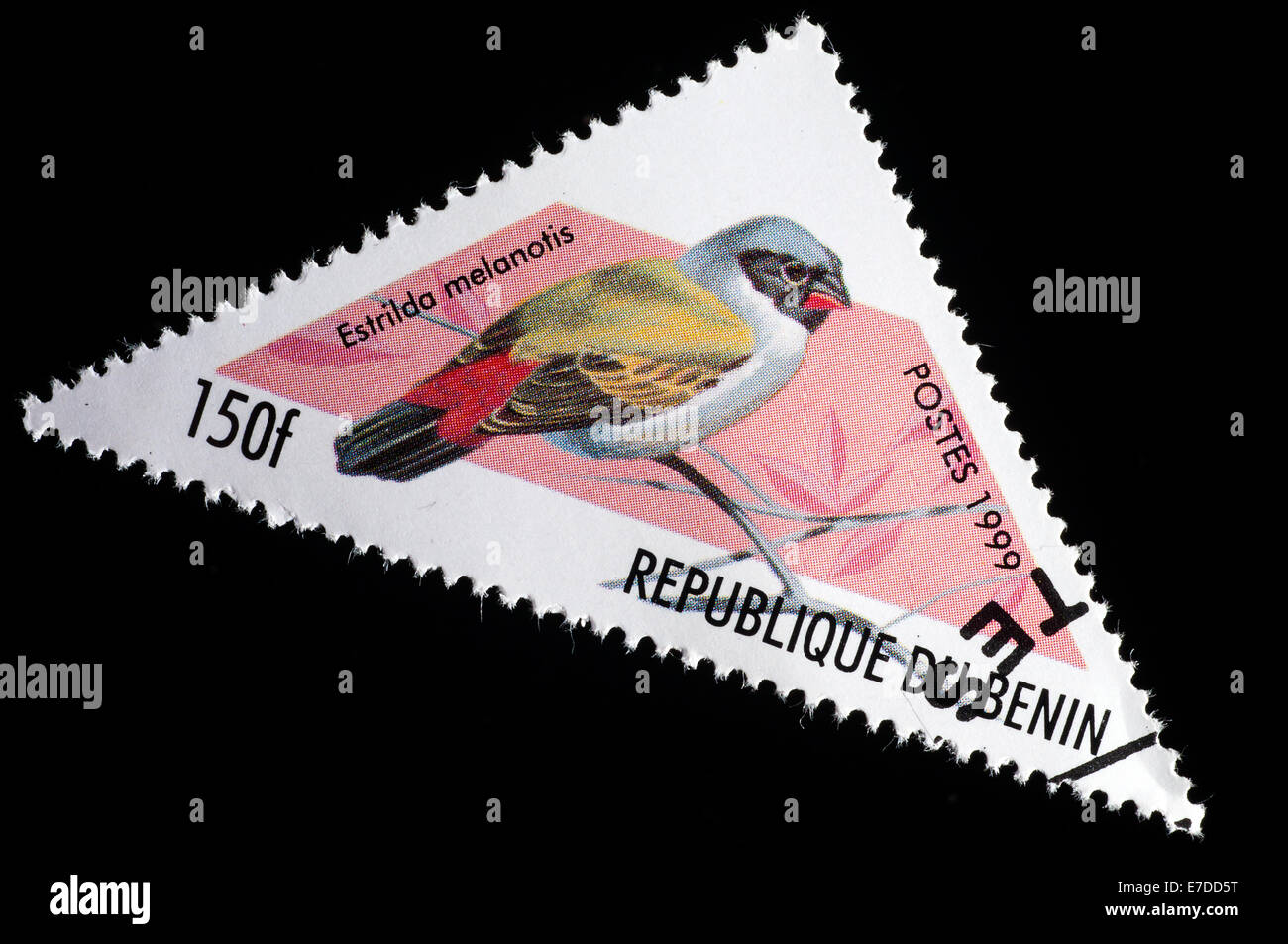Triangular Postage stamp from Benin Stock Photo - Alamy