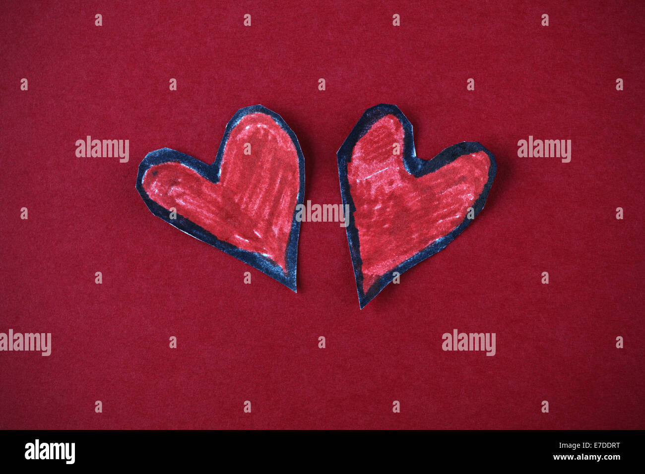 Two drawing hearts hi-res stock photography and images - Alamy
