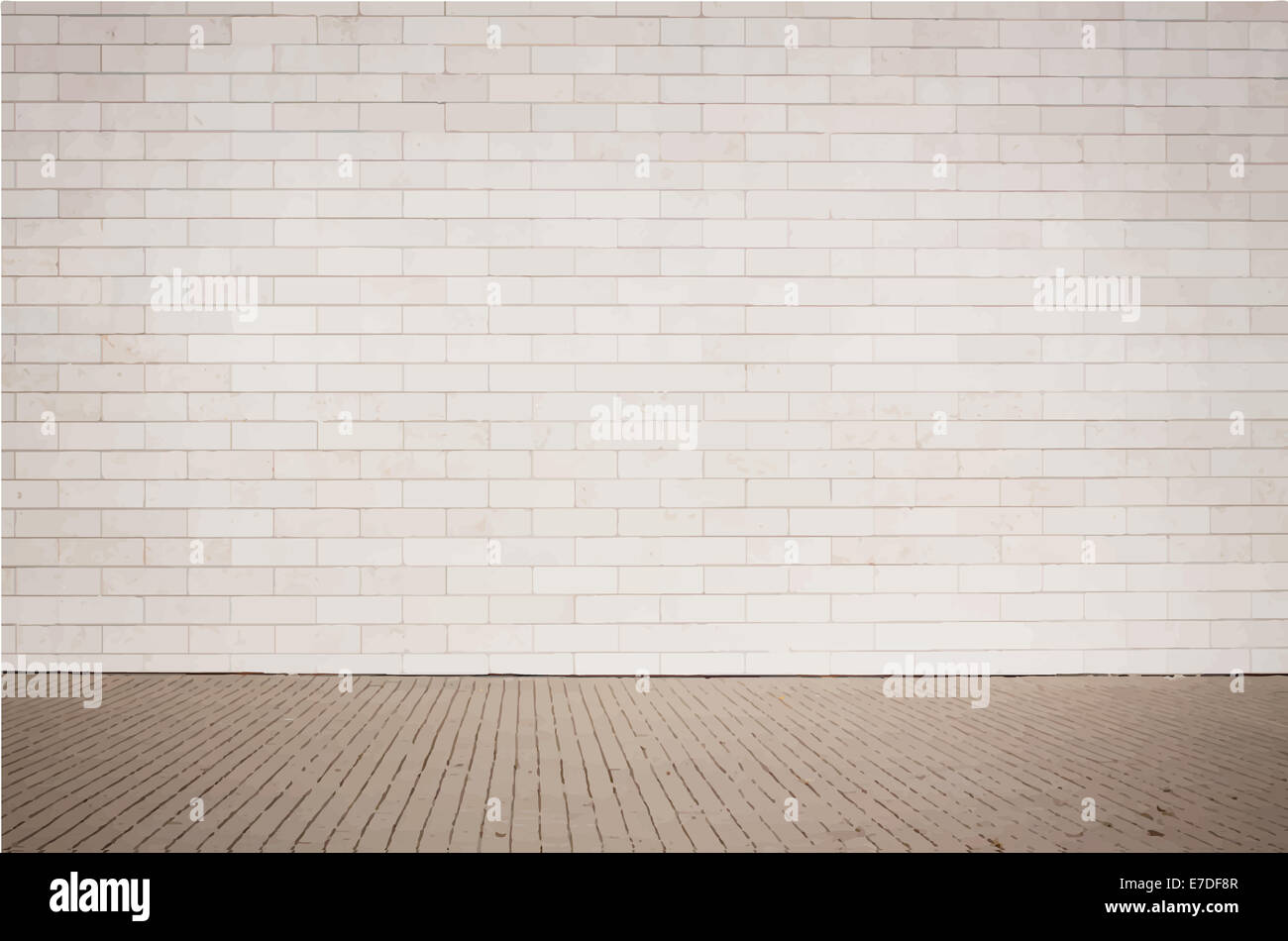 Light brown brick wall texture with walkway Stock Photo - Alamy