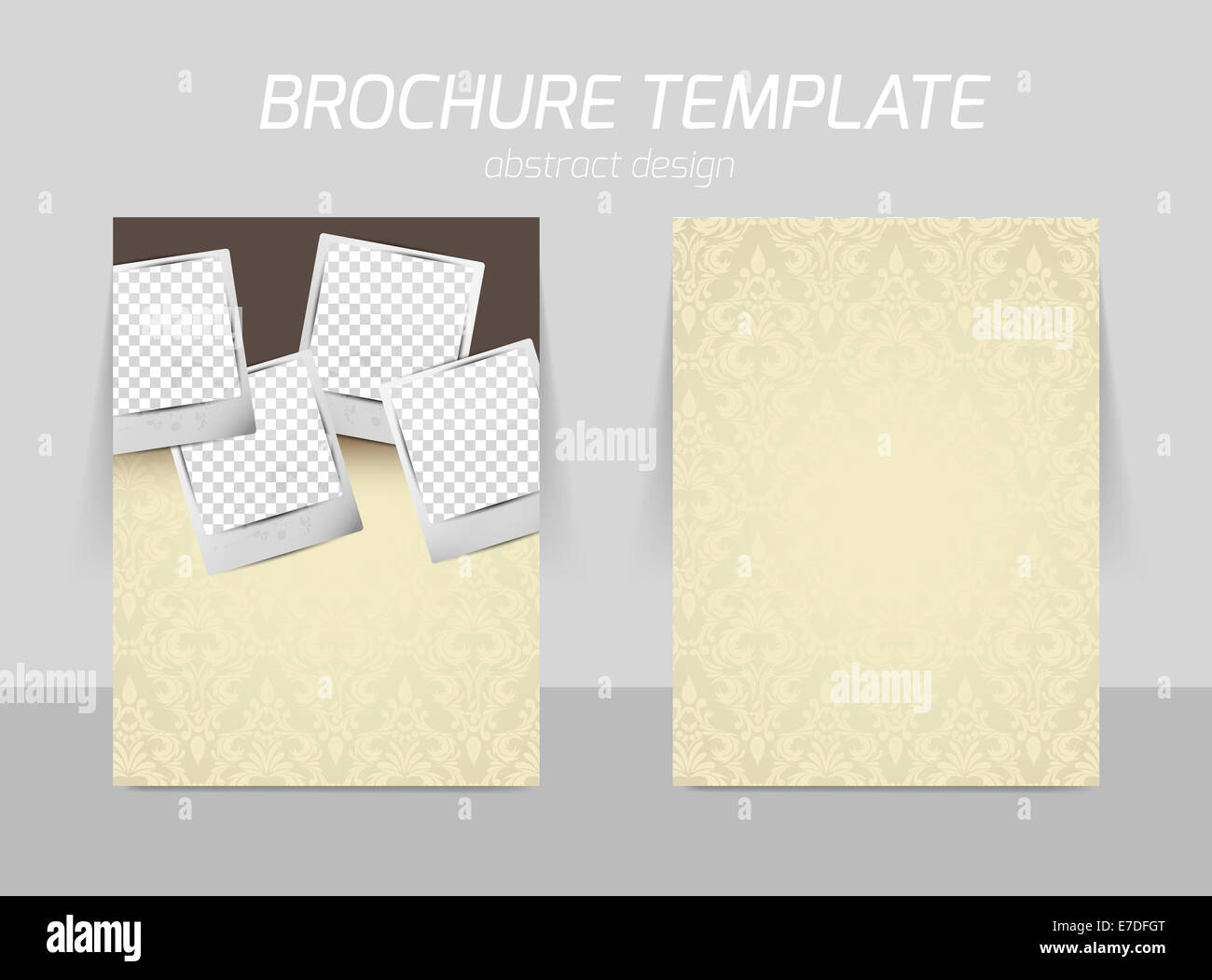 Back and front flyer template design Stock Photo - Alamy