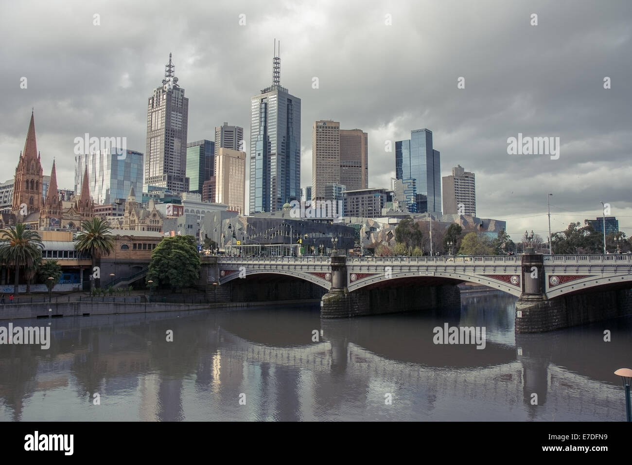 Southbank Promenade Princess Bridge Melbourne Australia Stock Photo - Alamy