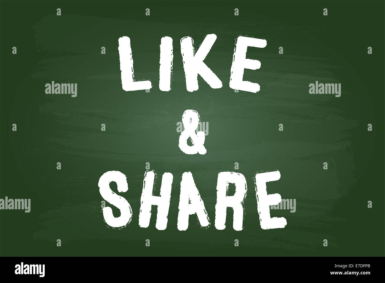 Like And Share Word Sign On Blackboard Stock Photo - Alamy