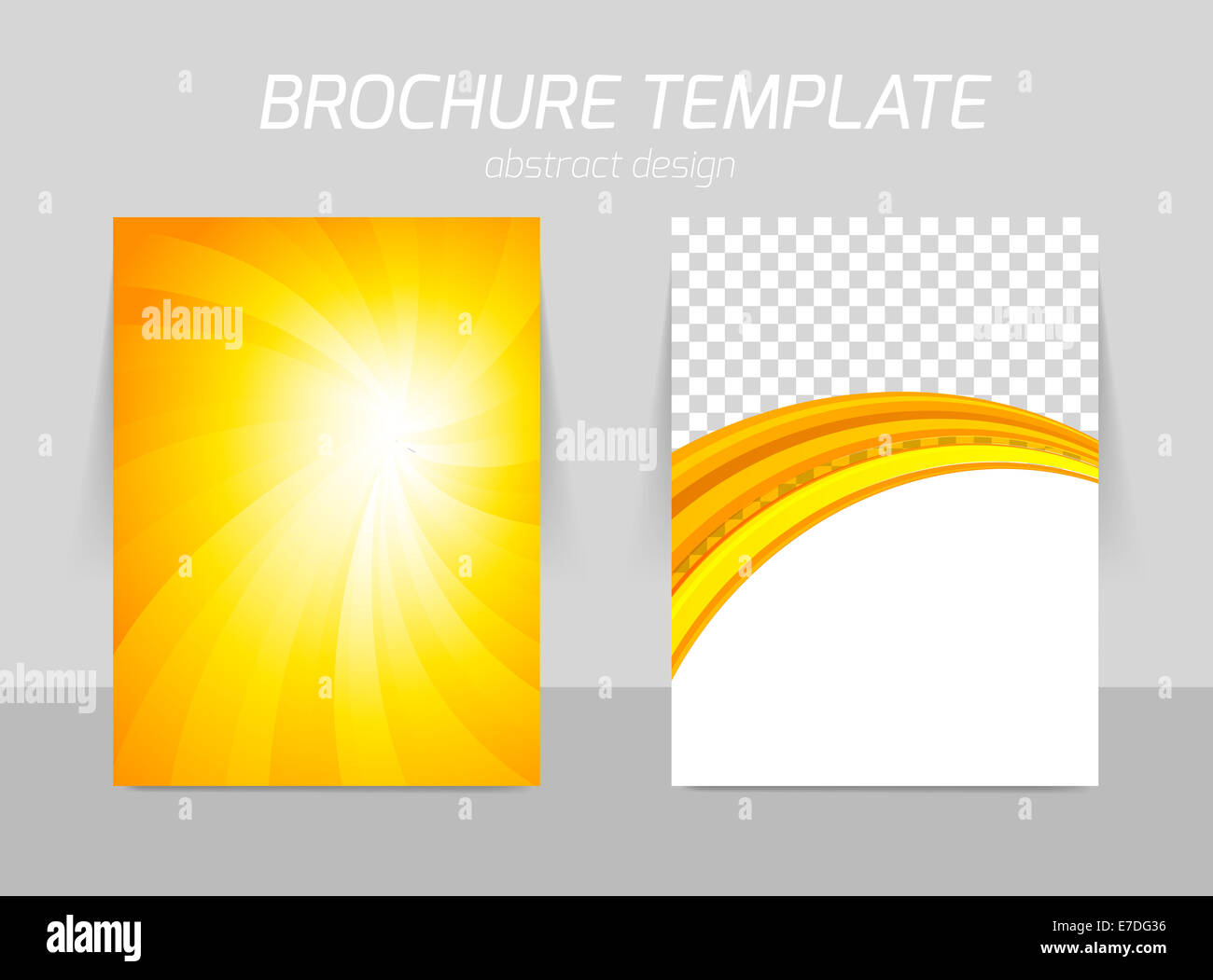 Back and front flyer template design Stock Photo - Alamy