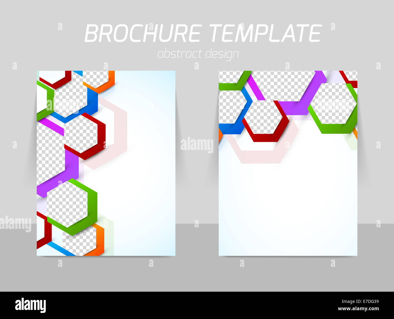 Back and front flyer template design Stock Photo - Alamy