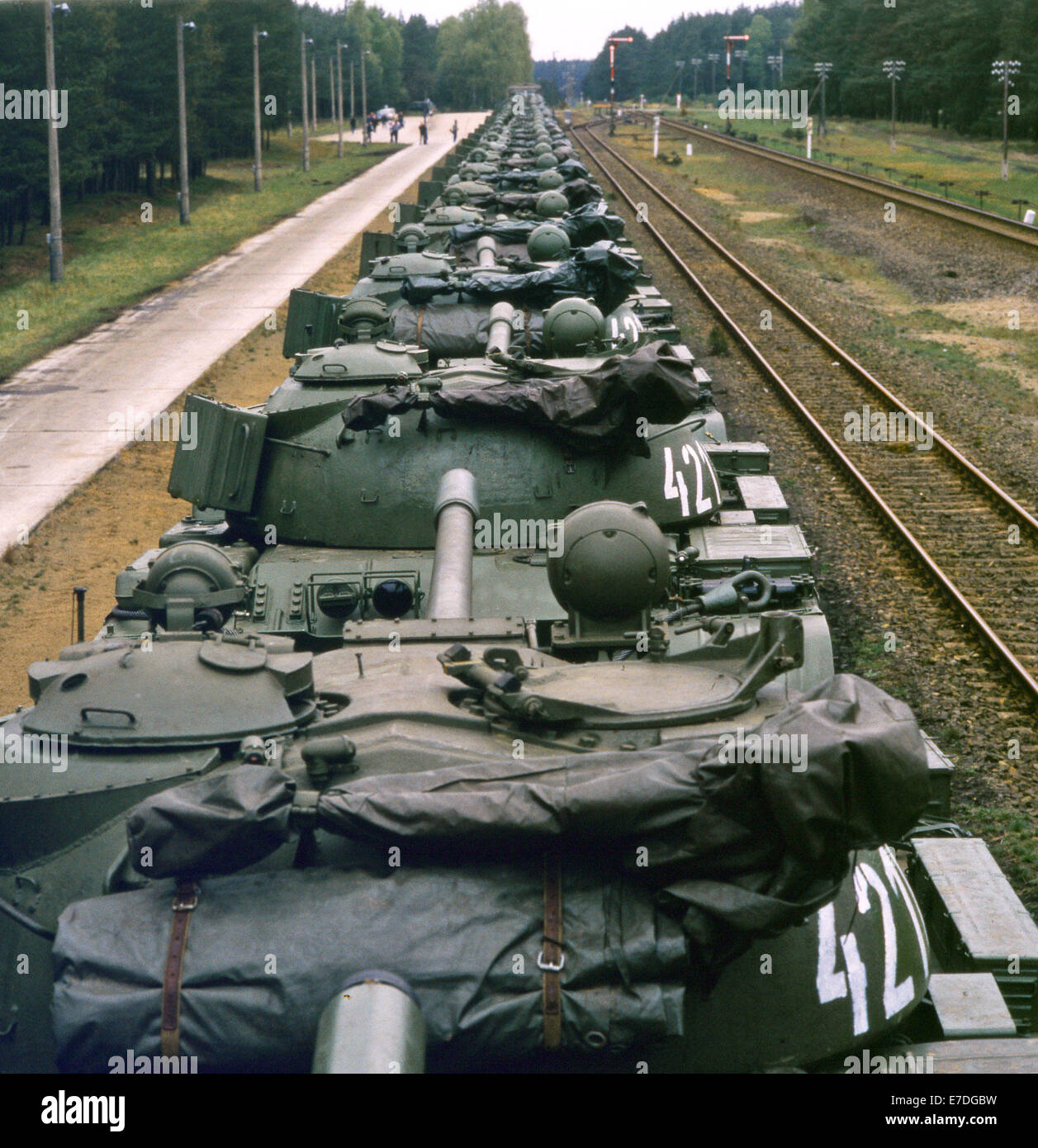Trains Hauling Military Tanks