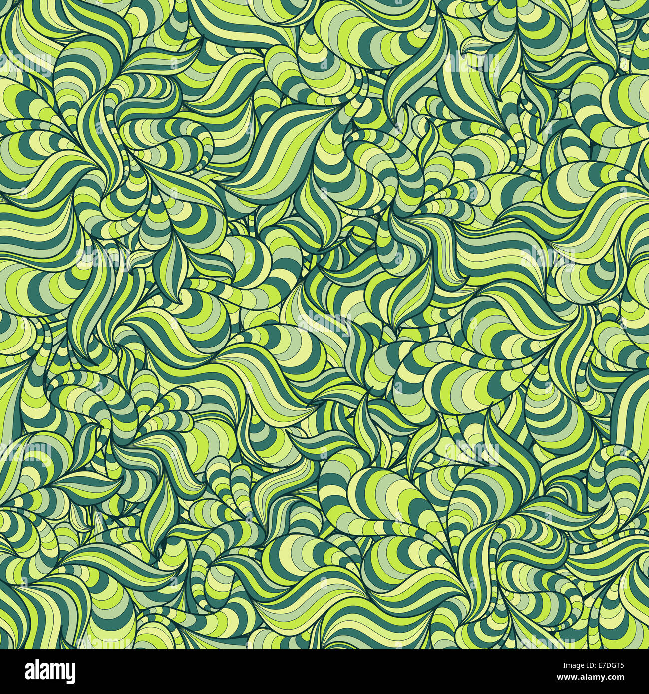 Seamless abstract hand drawn waves pattern Stock Photo - Alamy