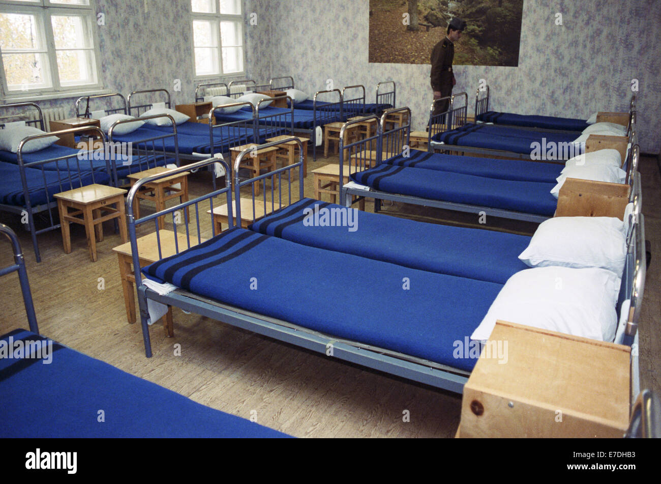 View into the dormitory of a former Soviet barrack inviting to Open ...
