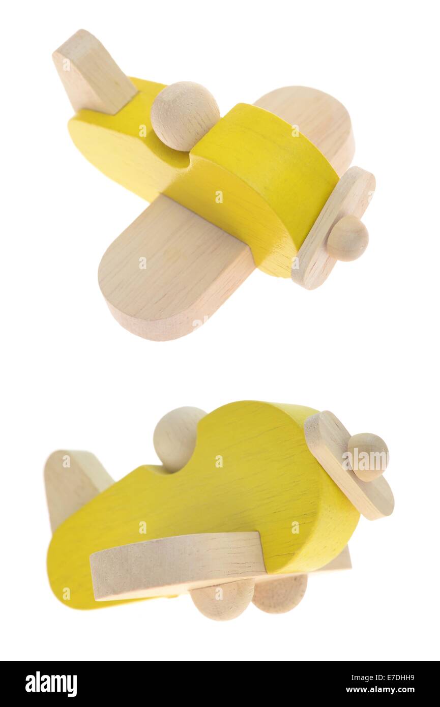 A close up shot of a toy wooden plane Stock Photo - Alamy