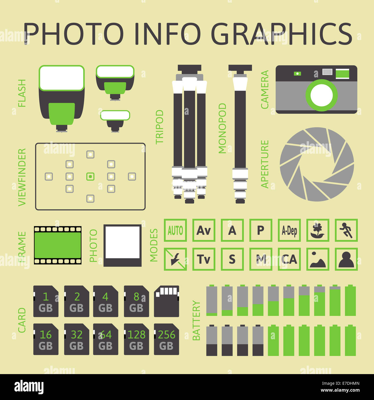 Photo infographics set, part one Stock Photo - Alamy