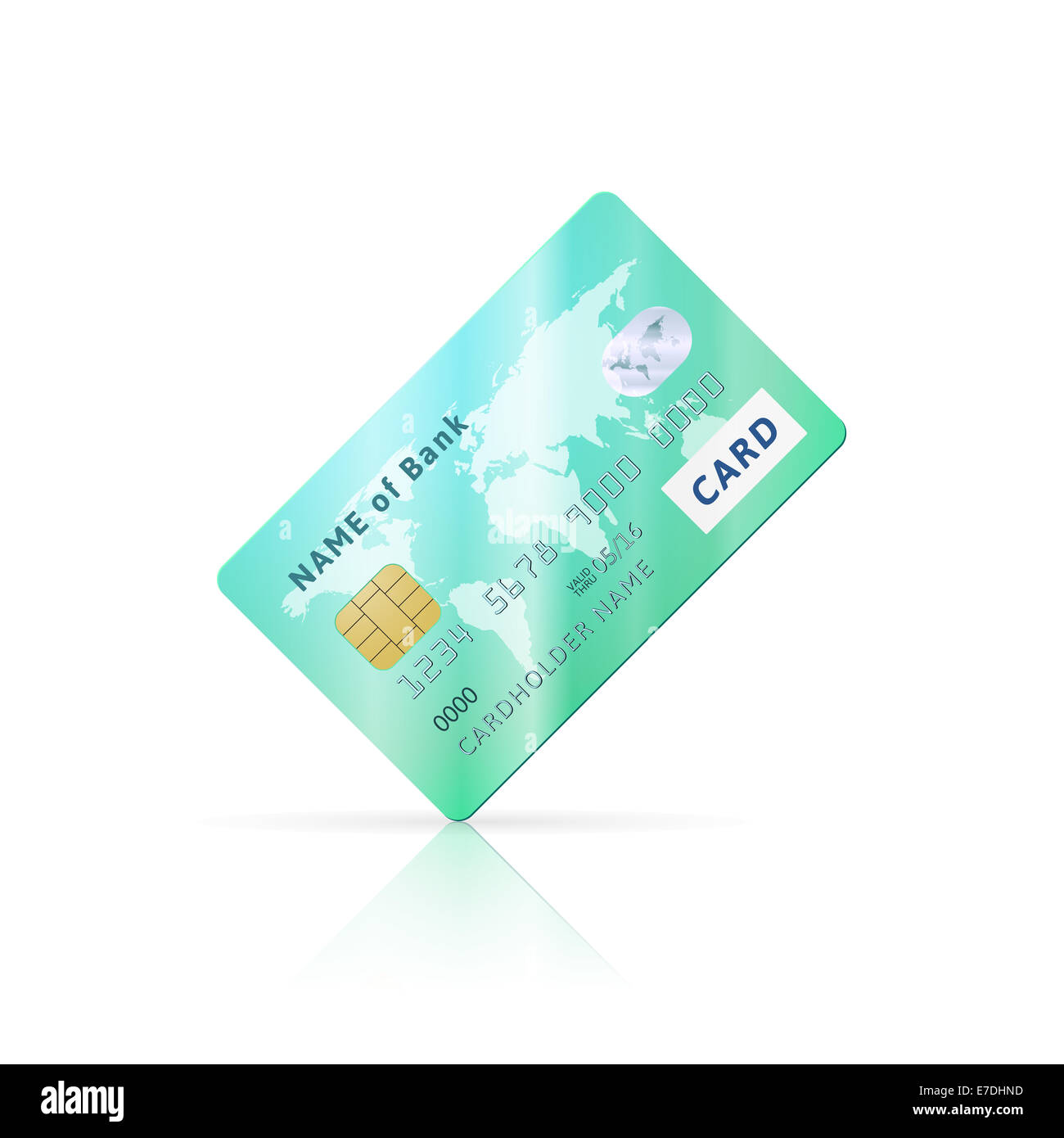 Detailed glossy green credit card icon Stock Photo - Alamy