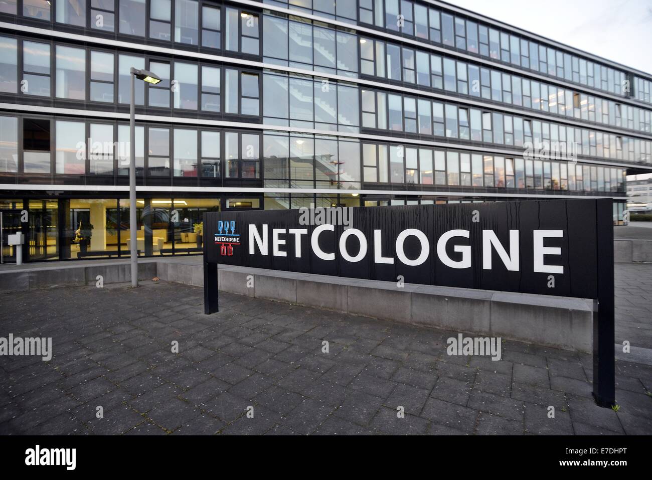 Cologne, Germany. 15th Sep, 2014. A sign showing the Netcologne logo in ...