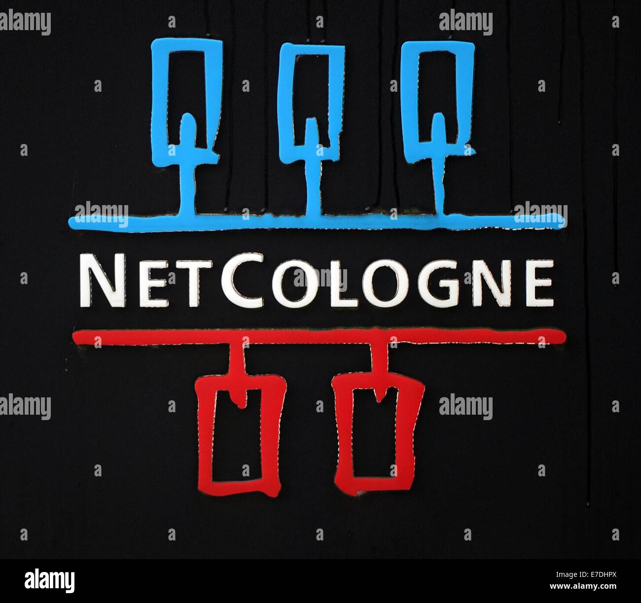 Cologne, Germany. 15th Sep, 2014. A sign showing the Netcologne logo ...