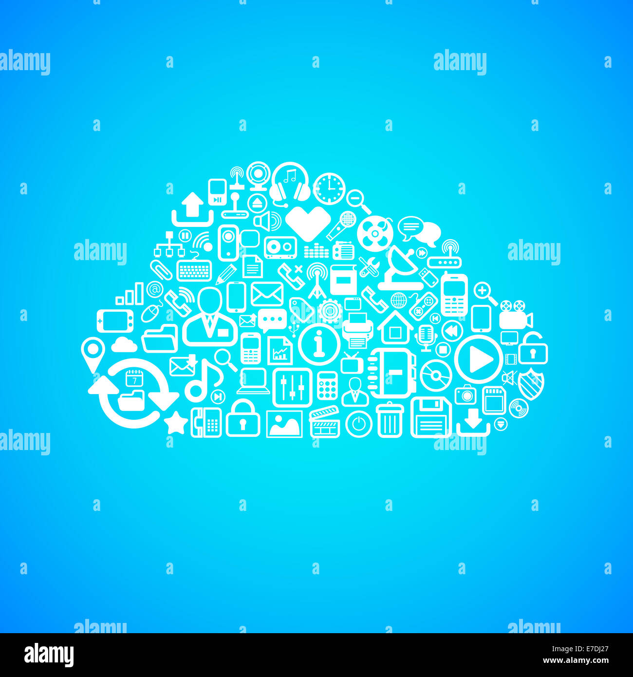Computer cloud icon Stock Photo - Alamy