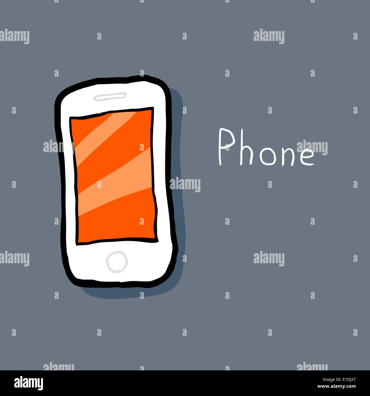 White mobile phone Stock Photo - Alamy