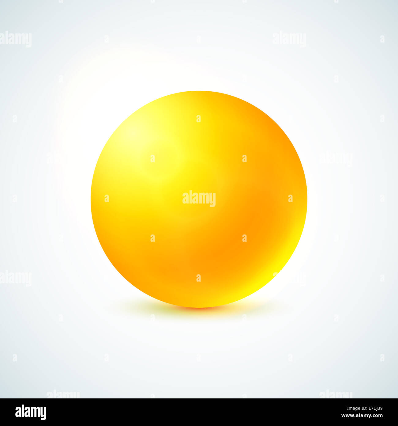 Yellow glossy sphere isolated on white Stock Photo - Alamy