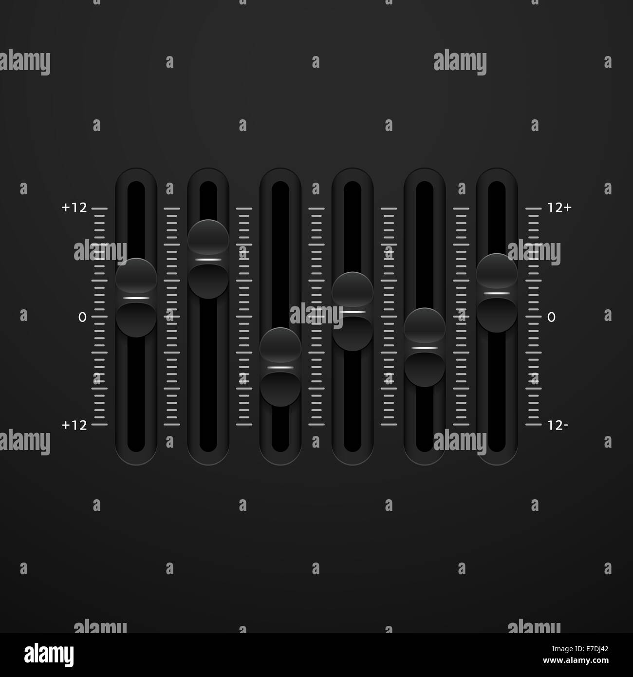 Vector sound mixer console panel Stock Photo - Alamy